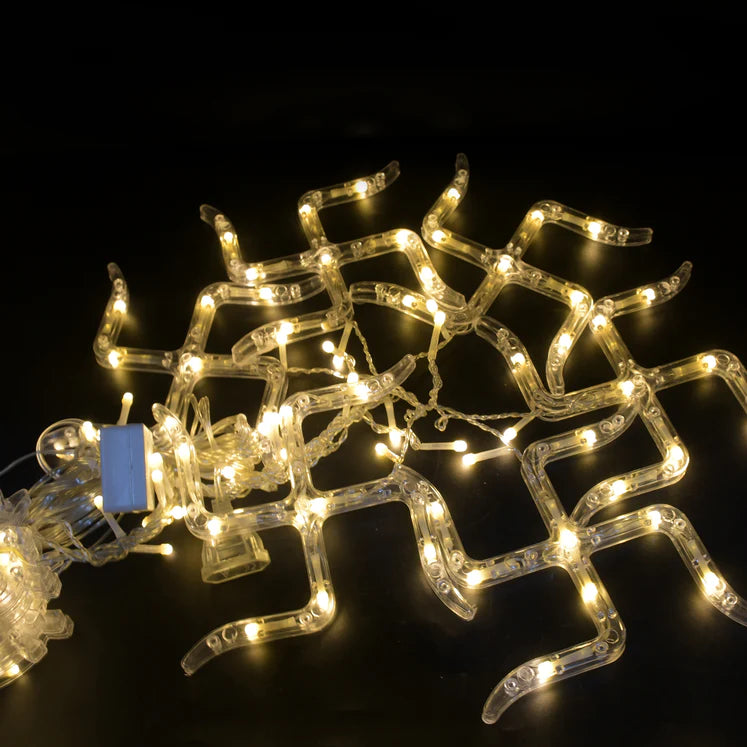 Brighten Up Your Diwali with Swastik Om Curtain Decorative Lights — DeoDap