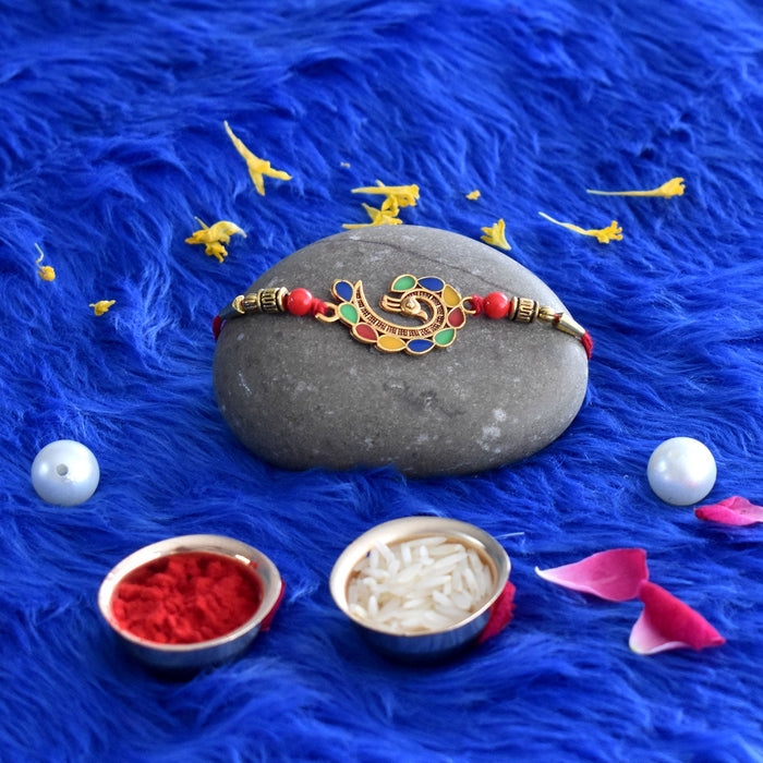 Buy Peacock Rakhi For Brother Morpankh Rakhi Online