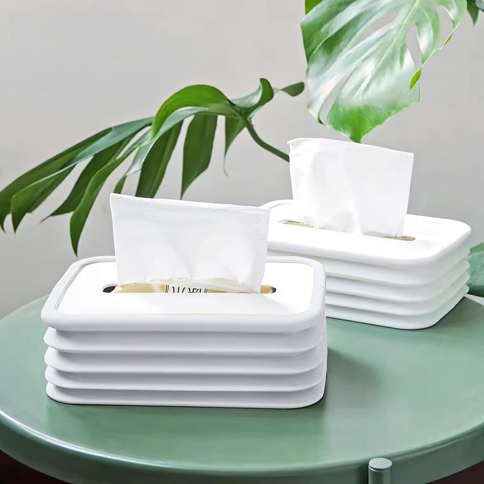 Simple Silicone Tissue Holder – Cube/Cylinder Tissue Box for Bathroom,