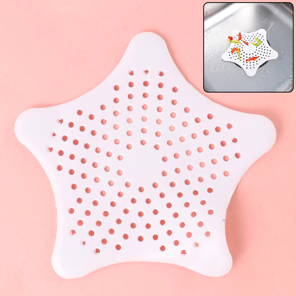 0829 Silicone Star Shaped Sink Filter Bathroom Hair