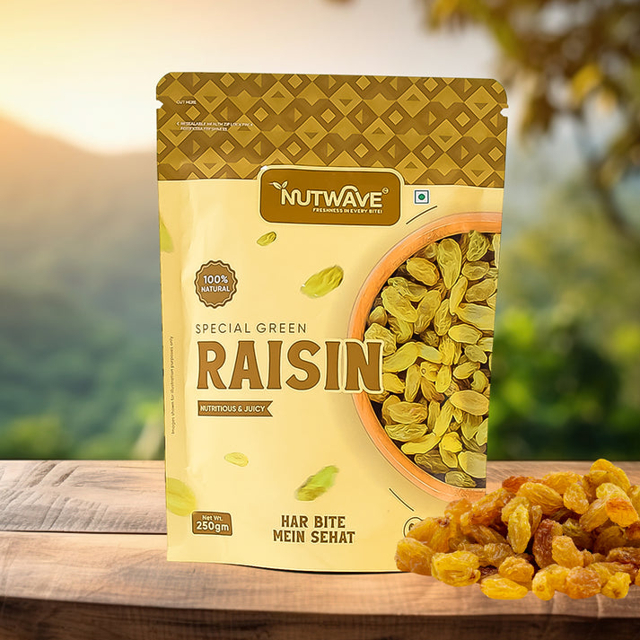 Nutwave Special Green Raisin, dryfruits 250gm