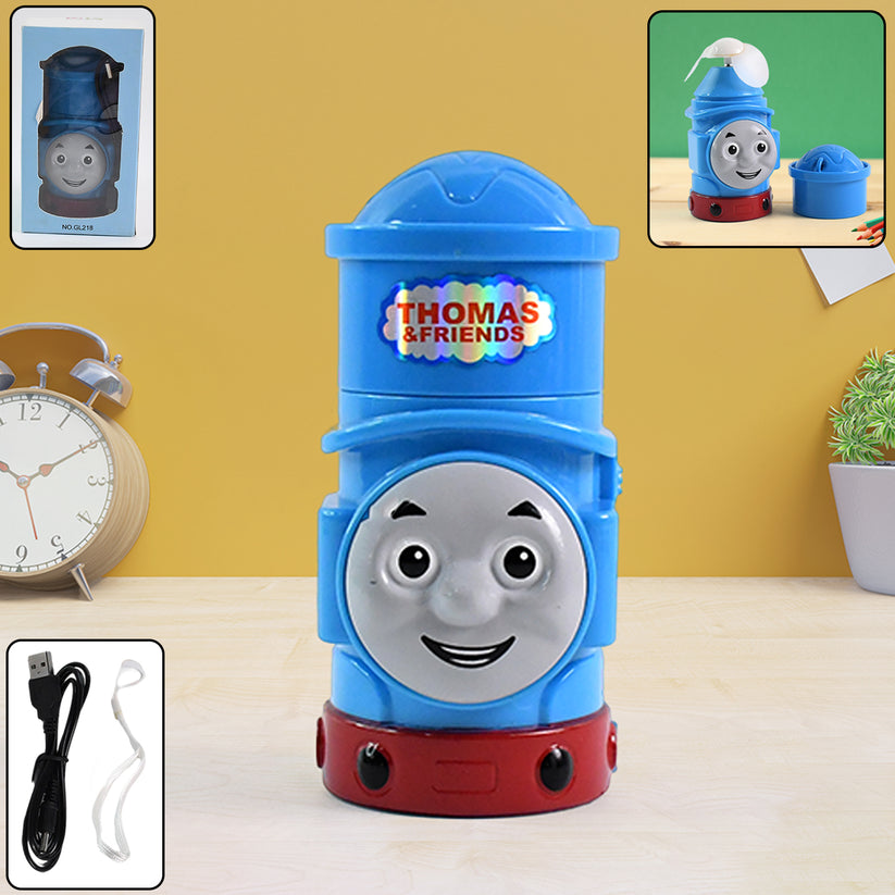Plug-and-Play Cartoon Mini Fan in Train Character Design