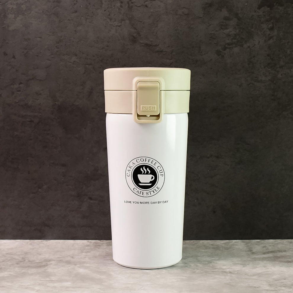 Stainless Steel Vacuum Insulated Coffee Flask with Flip Lock Lid (400M