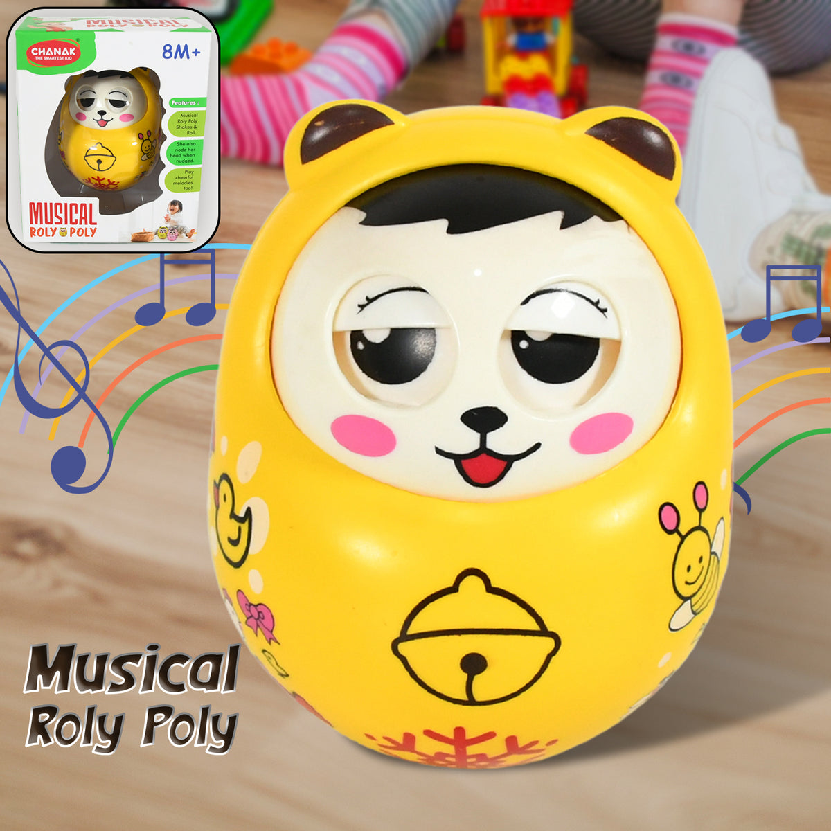 Musical Roly Poly Toys for Baby | Push and Shake Wobbling Toy with Mus ...