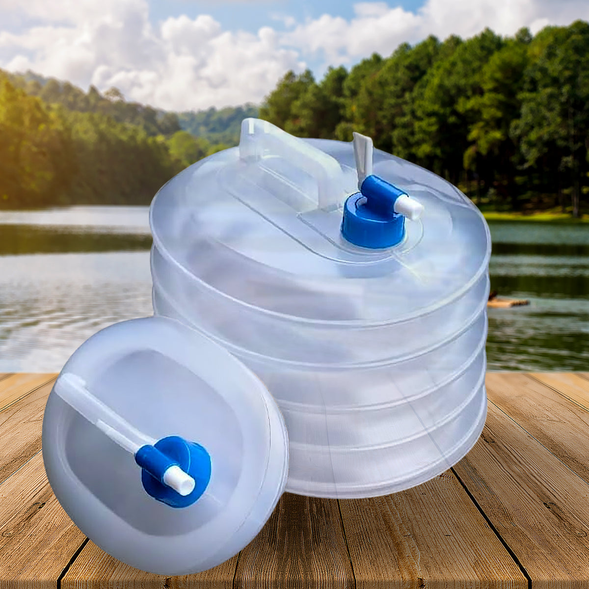 Portable Water Container with Tap | Collapsible & Easy Carry — DeoDap