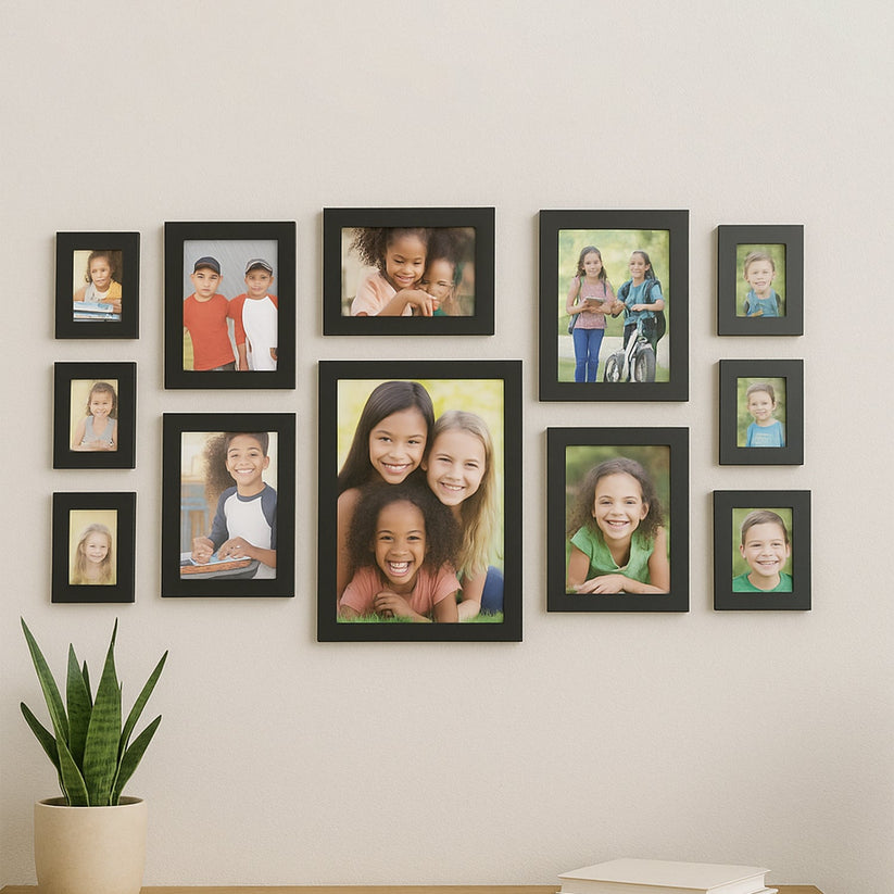 Best Black 12 Photo Frame Set for Unique Home Decor Gift