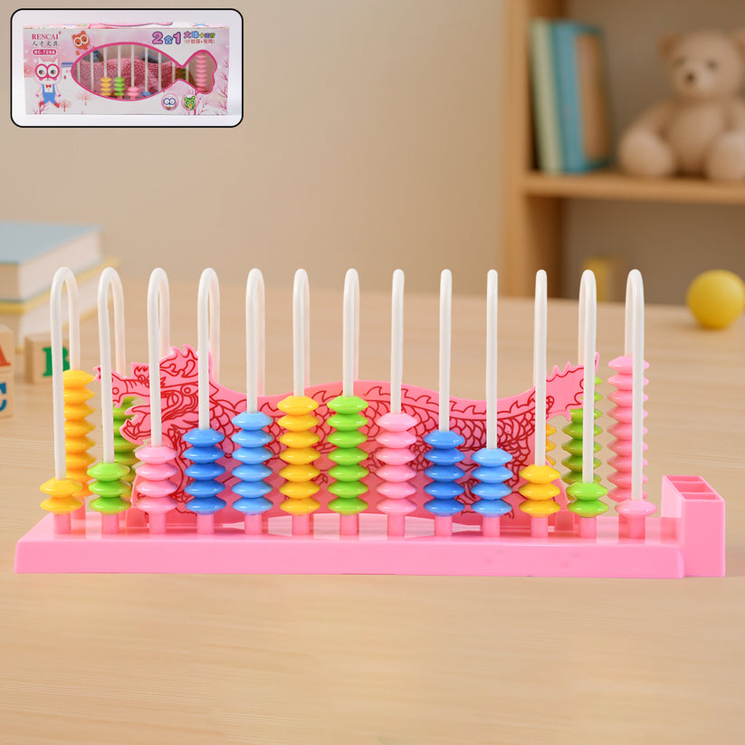 Abacus 13 Rods Counting Abacuses Toy Bead Educational Tools (1 Set / M