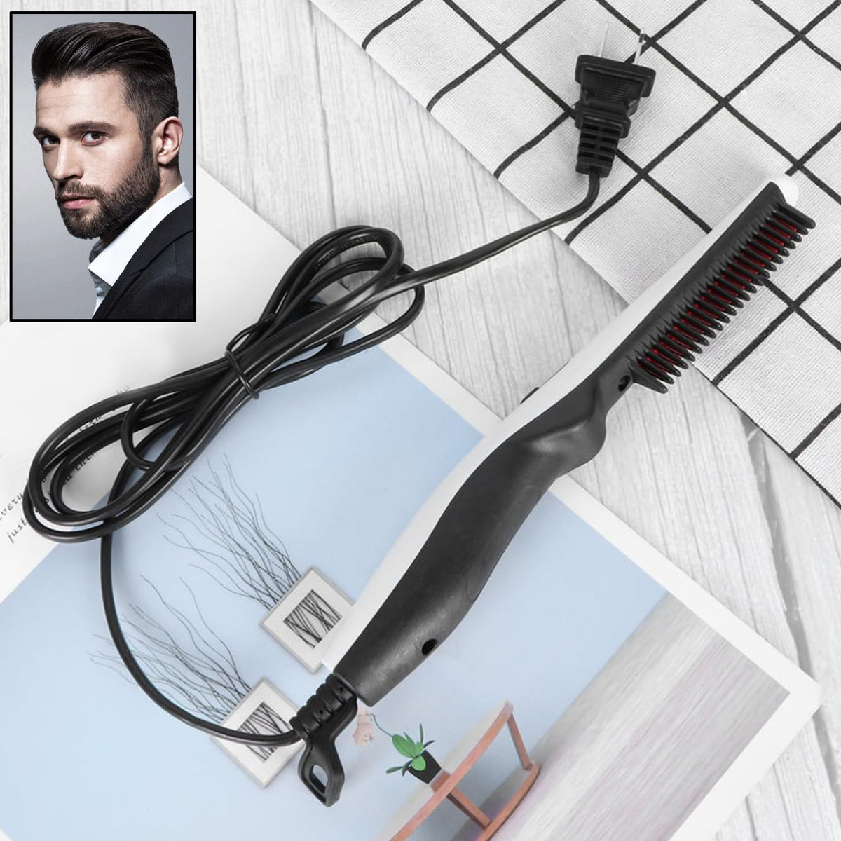Beard straightening comb store