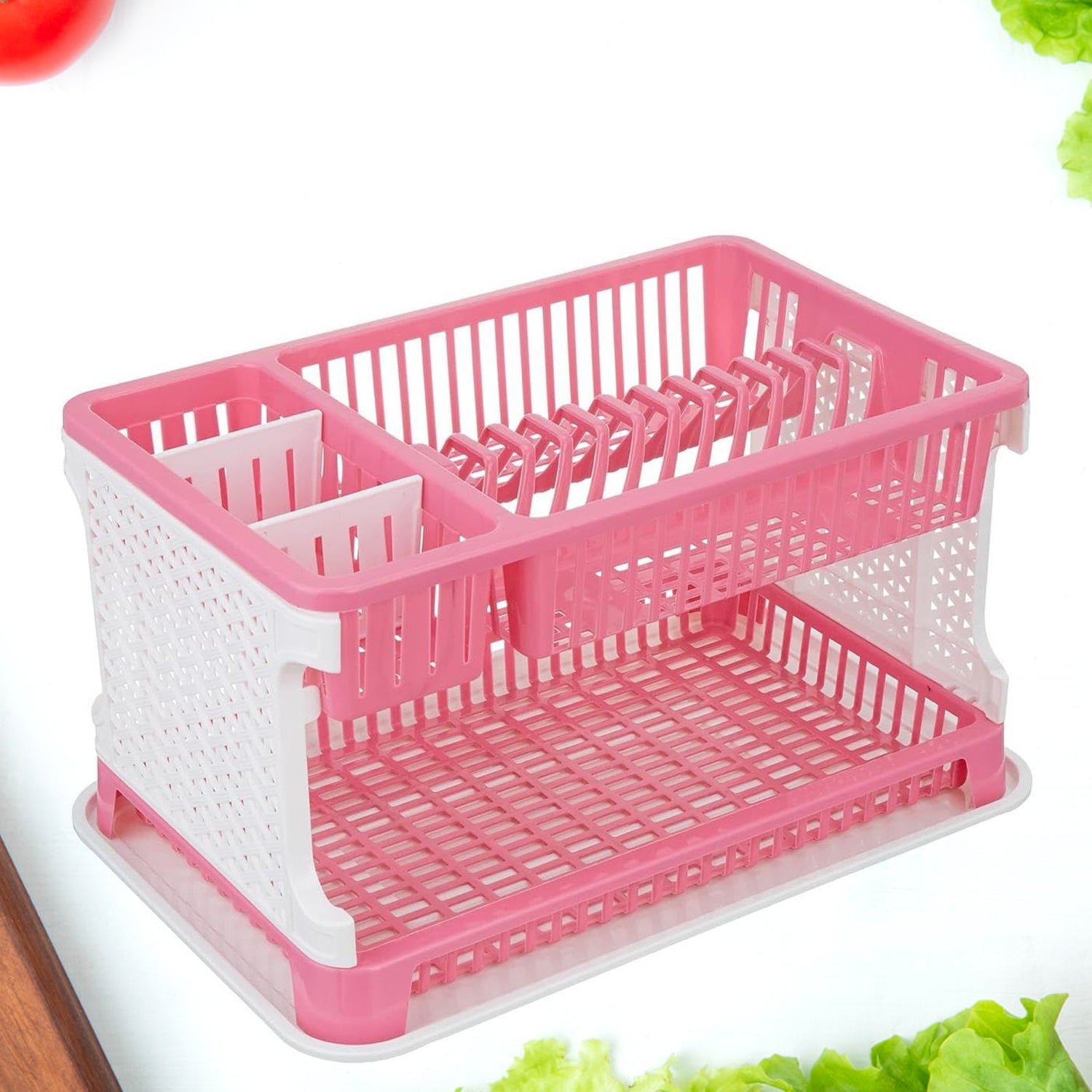 Plastic Kitchen Organizer Rack with Water Storing Tray