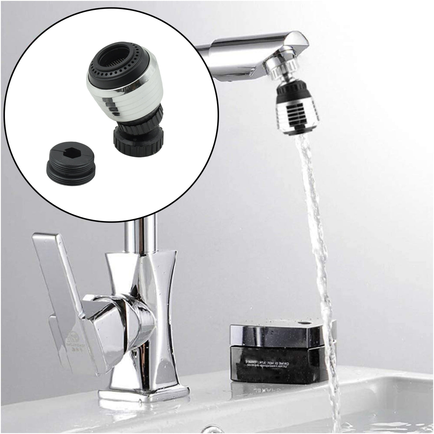Faucet Bubbler, Faucet Aerator, Water Filter 360° Sink Use for Kitchen ...