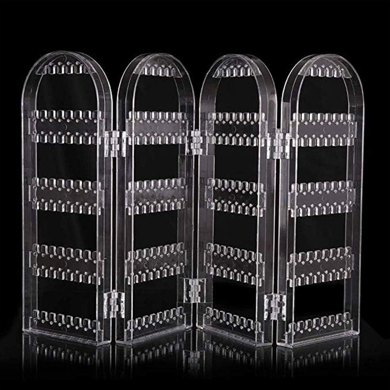 4 Folding Storage Hanger Acrylic Earring Screen Holder Display Stand C
