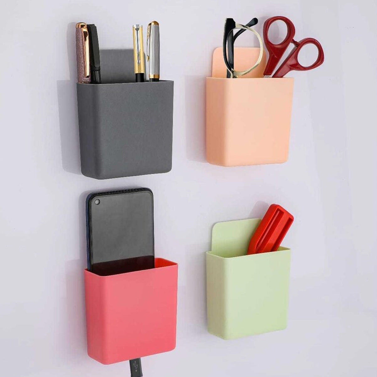 Multipurpose Wall Mounted Holder Stand - Pack of 4 | DeoDap