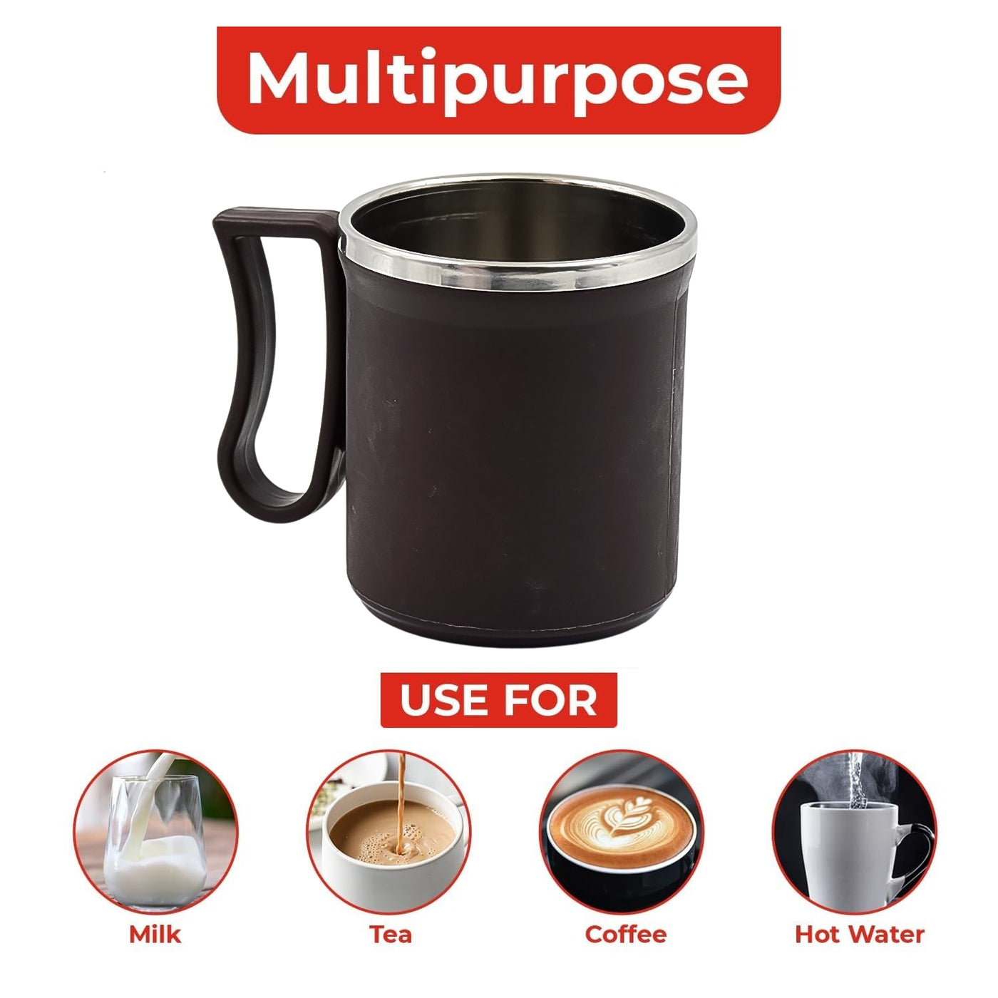 Buy Coffee Mug with Lid and Handle (200 ML) — DeoDap
