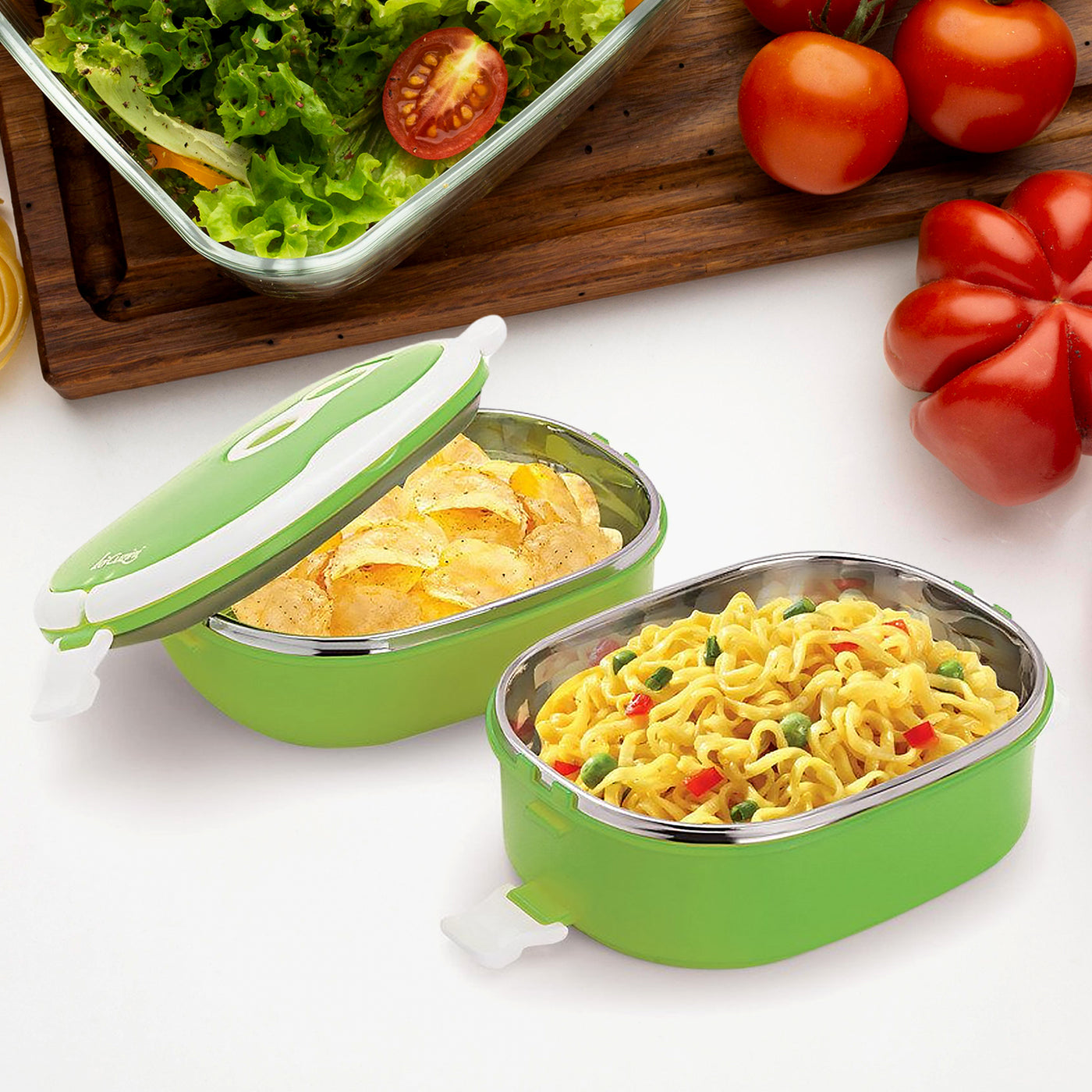 Shop Insulated Stainless Steel Lunch Box for Kitchen Use — DeoDap