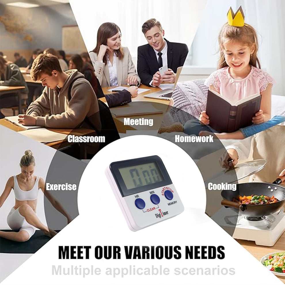 Digital Kitchen Timer with Alarm Stop Watch Timer for Kitchen
