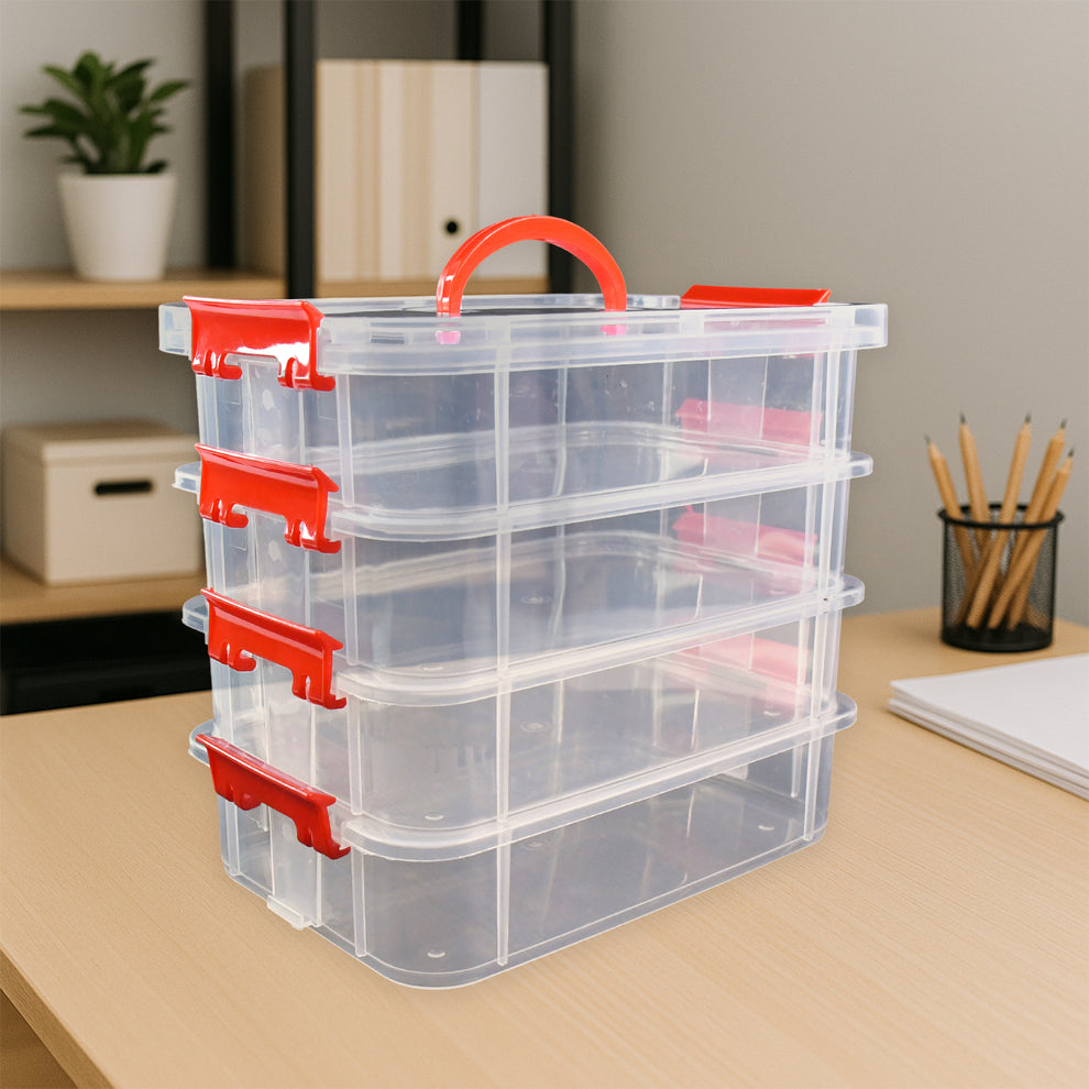 4-Layer Transparent Multipurpose Plastic Storage Box