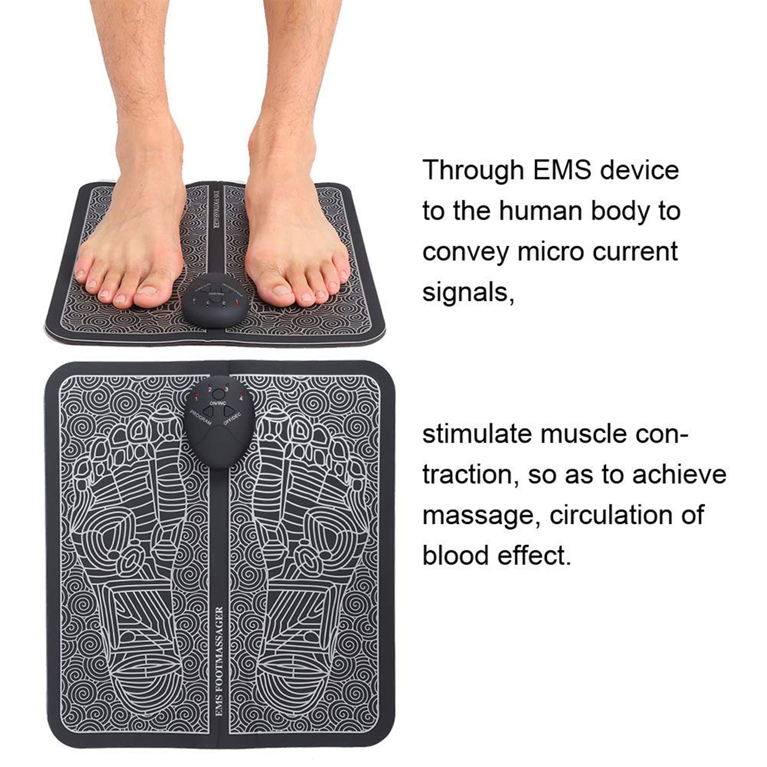 EMS Foot Massager, Electric Feet Massager, Deep Kneading Circulation F ...