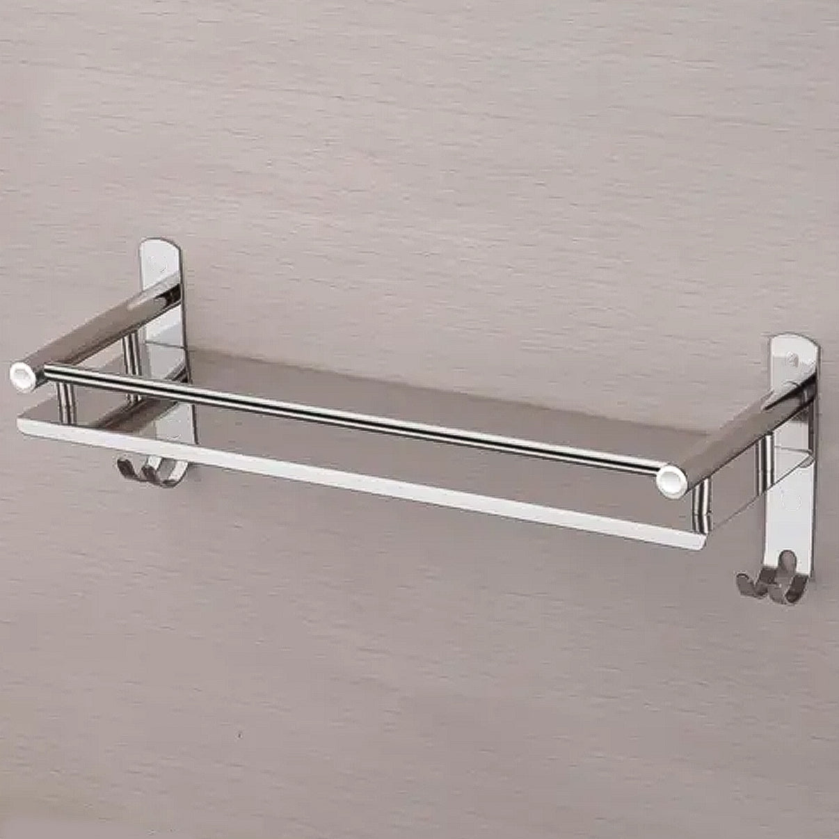 Single Layer Multipurpose Stainless Steel Bathroom Shelf