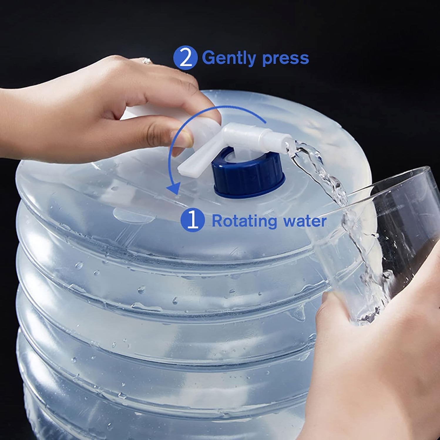 Portable Water Container with Tap | Collapsible & Easy Carry — DeoDap