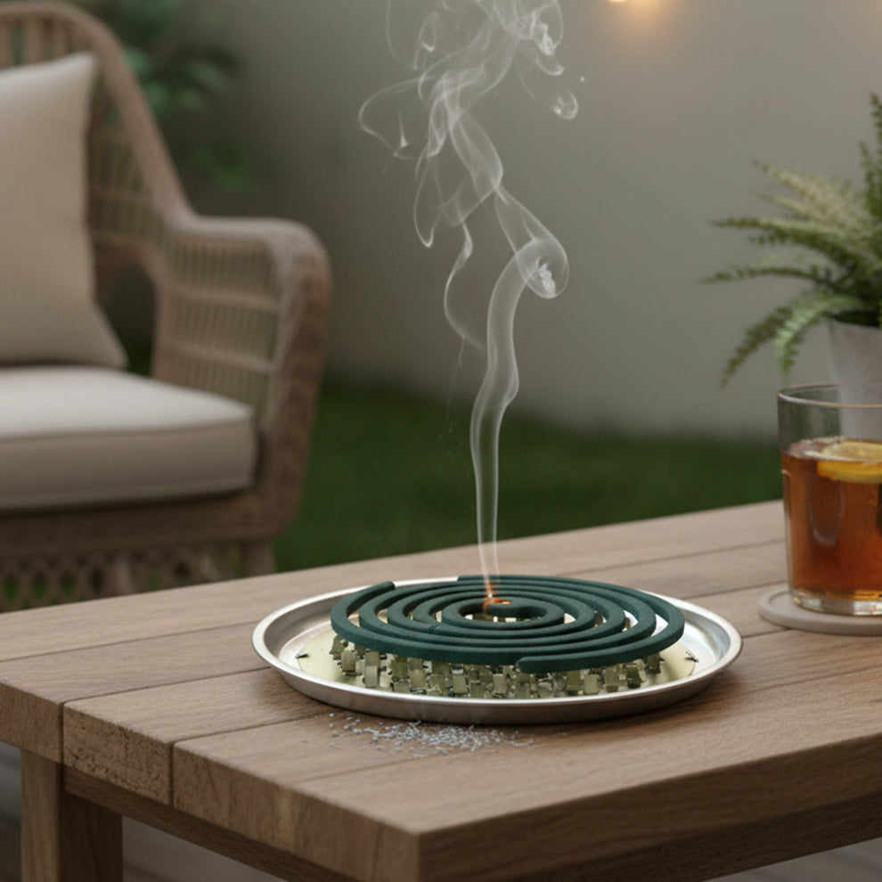 Round Metal Mosquito Coil Stand (1 Pc)