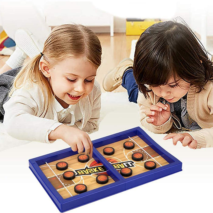 Wooden Tabletop Battle Game Family Sling Puck Game Table | Fast-Paced ...