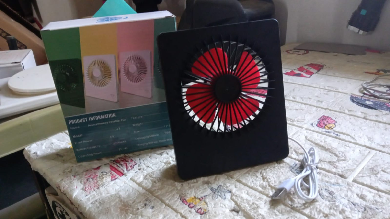 Portable 1-Step Speed Desk Fan for Office, School & Home Use — DeoDap