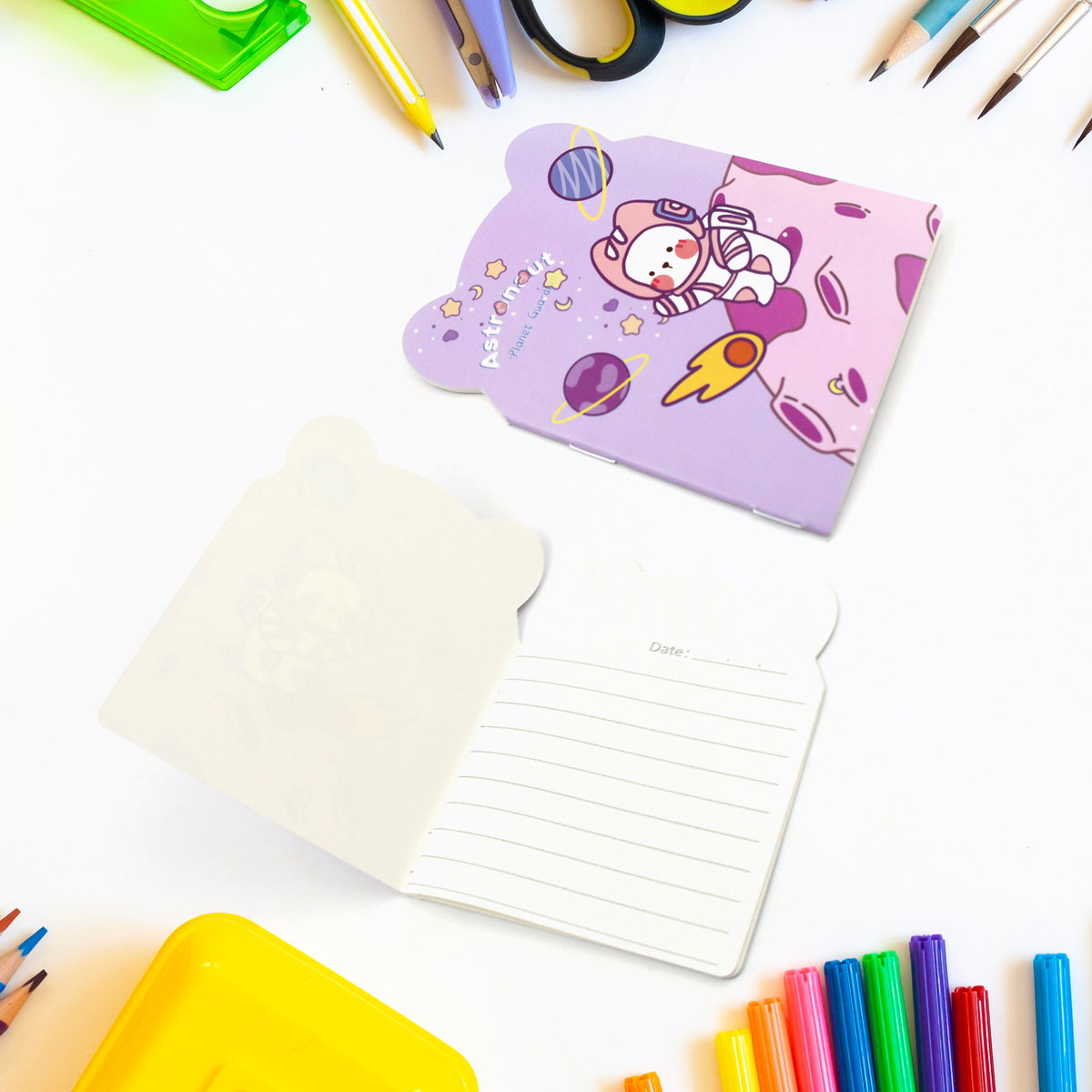 Cute Cartoon Journal Diary, Notebook for Women Men Memo Notepad Sketch ...