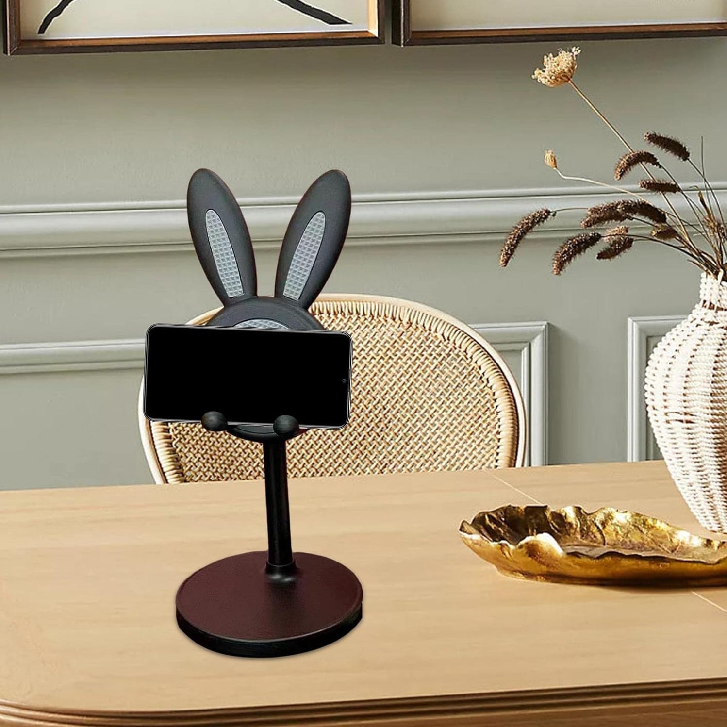 Cute Bunny Phone Stand, Angle Height Adjustable Phone Stand for Desk ...