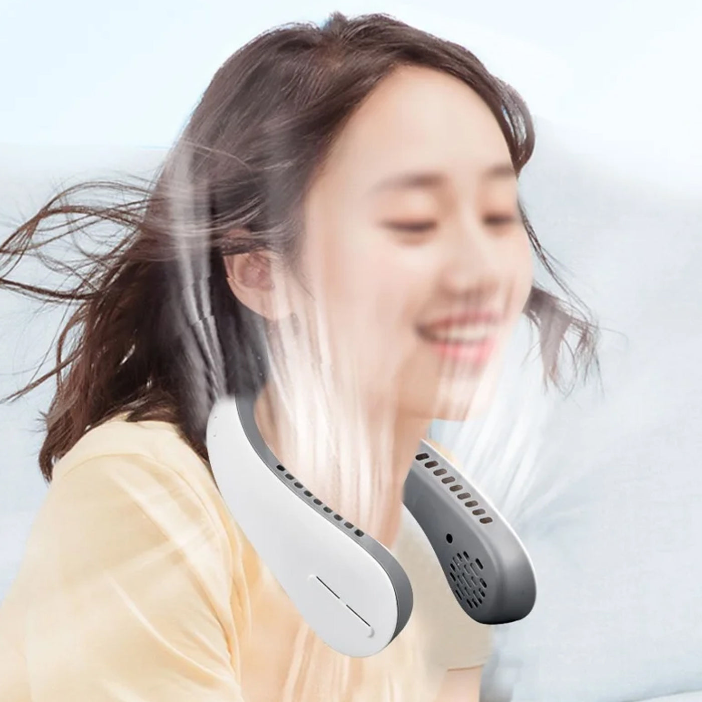 Neck Fan, Portable and Wearable Personal Fan, USB Rechargeable, Headph ...