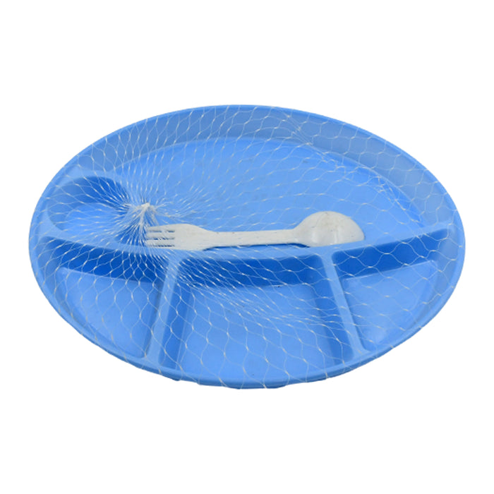 Plastic Food Plates / Biodegradable 5 Compartment Plate With Spoon for ...