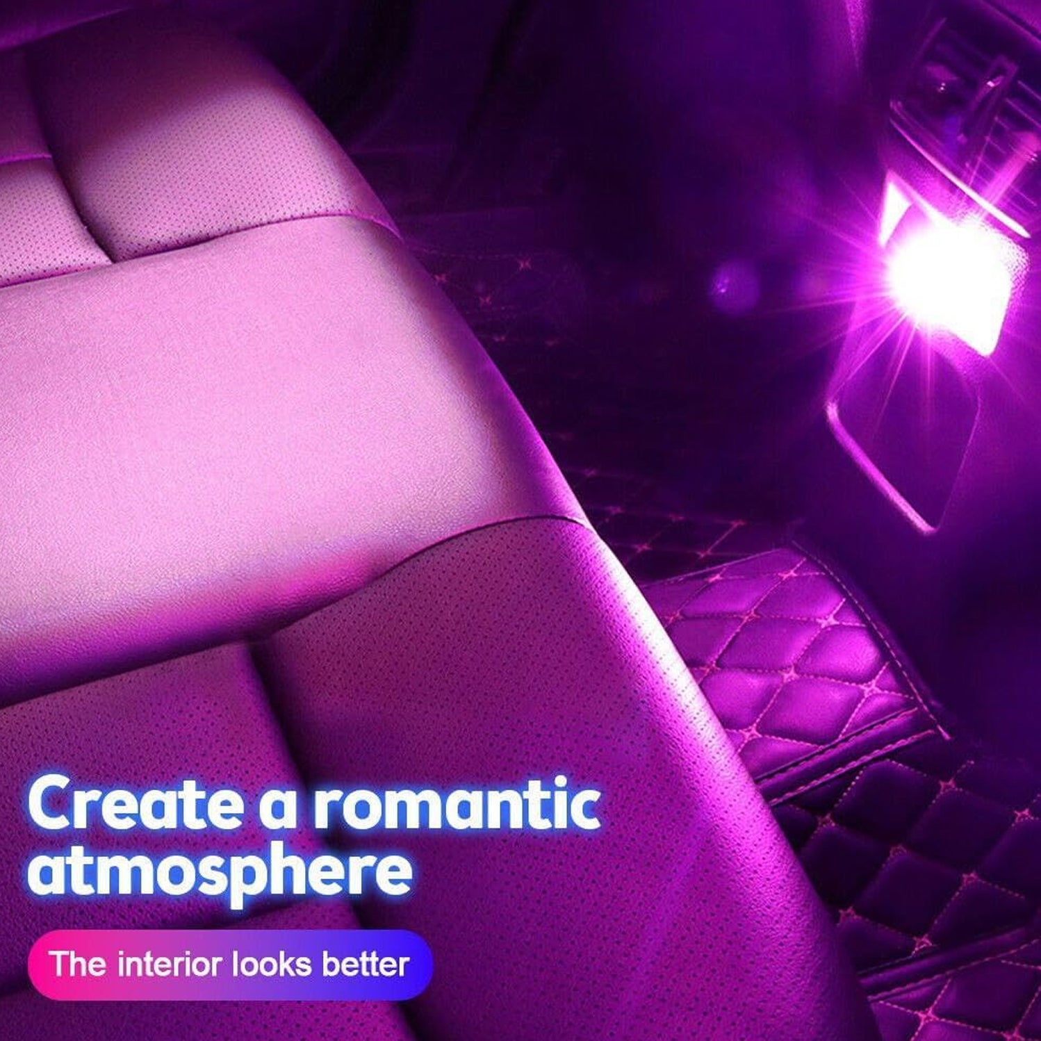 Mix Color Diamond Shape Car Mini USB LED Environmental Lights for Car ...