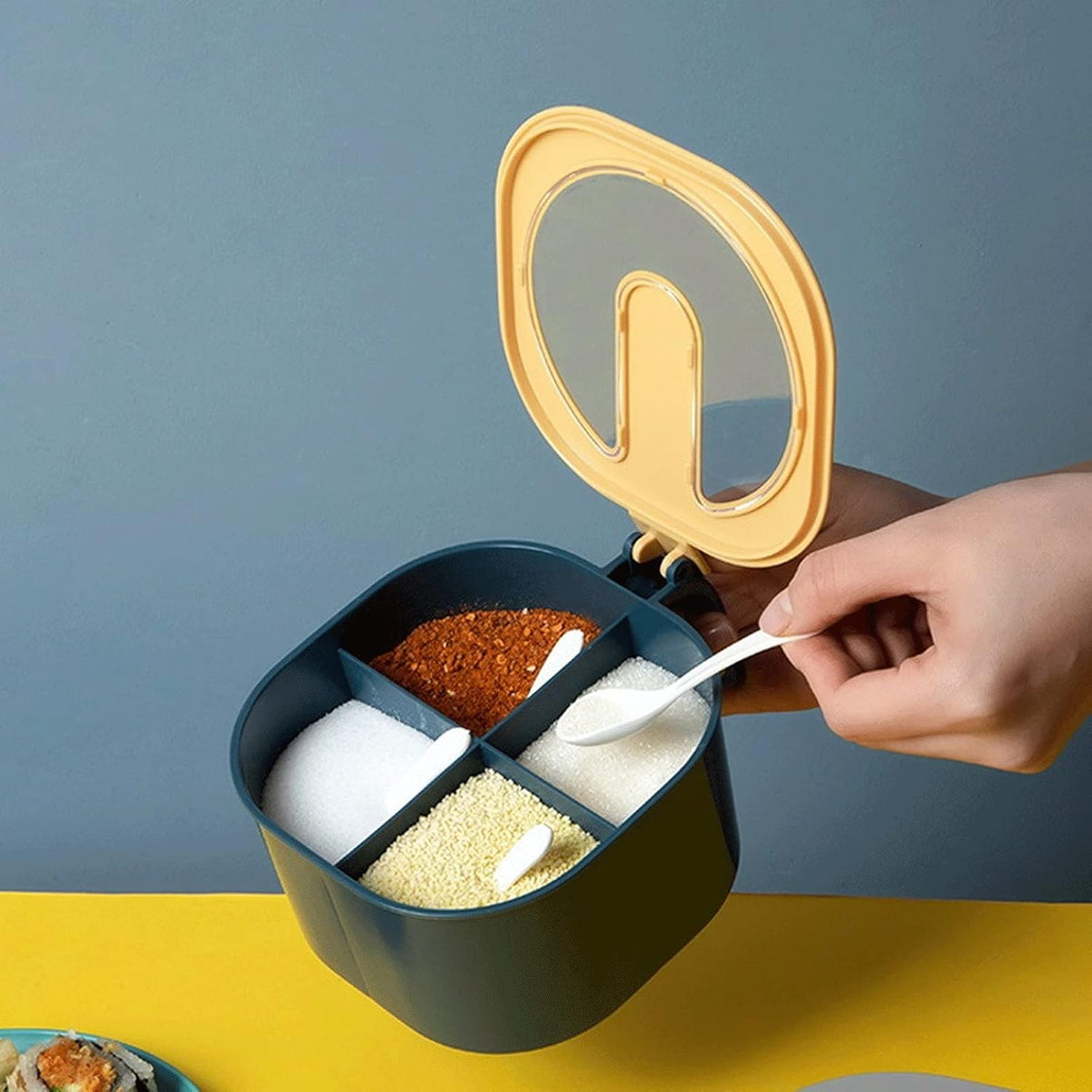 2678 4 Section Fancy Masala Box and fancy masala container