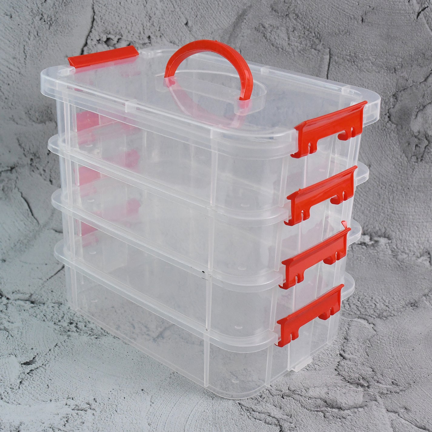 4-Layer Transparent Multipurpose Plastic Storage Box