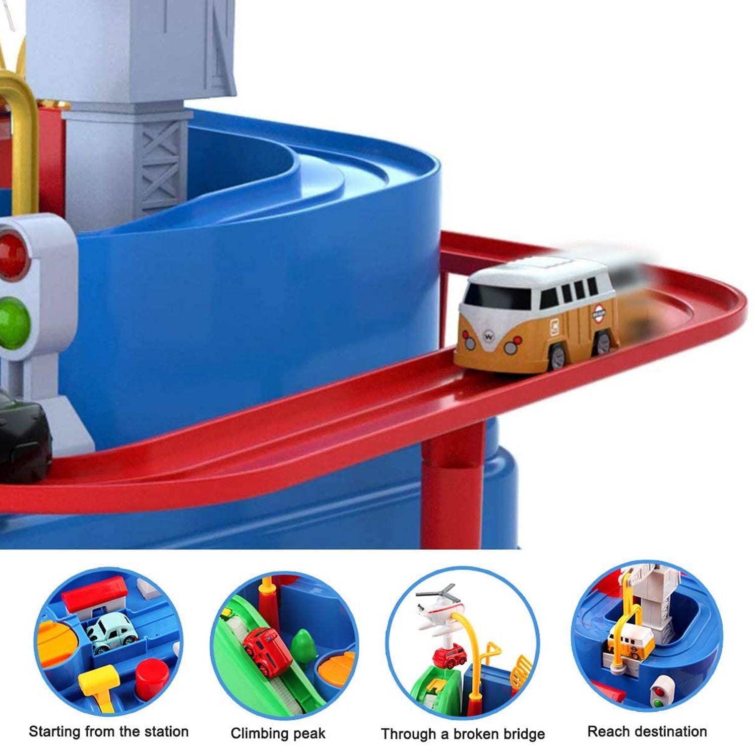 Car Adventure Toys, City Rescue Preschool Toy, Race Tracks for Boys, P ...