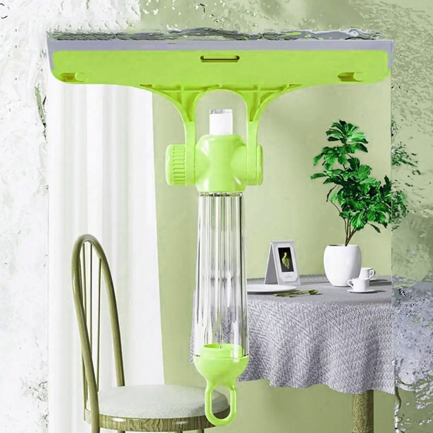 4 in 1 Multifunctional Glass Scraper, Window Glass Wiper with Watering ...