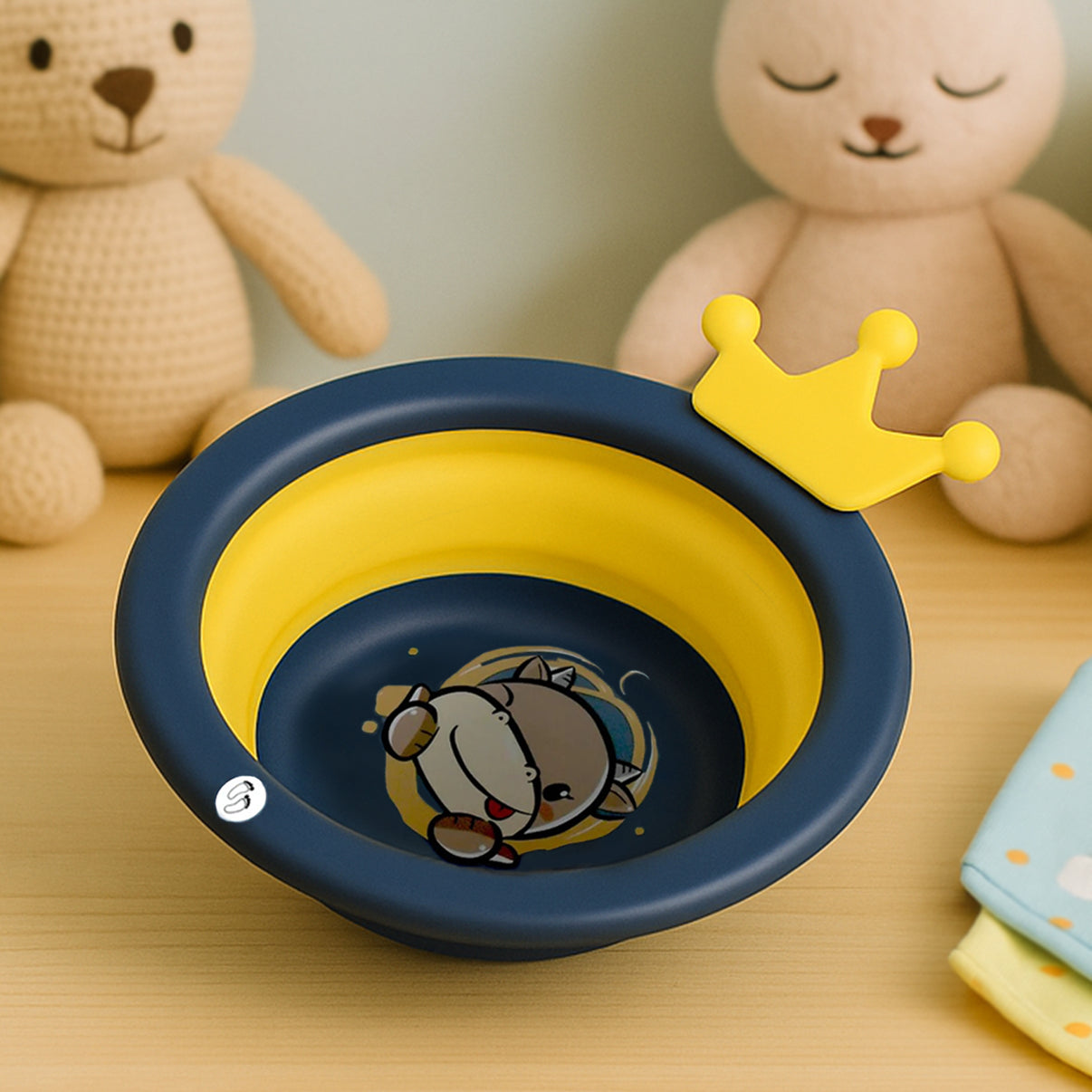Cartoon Shape Foldable Wash Basin for Kids | Easy Storage