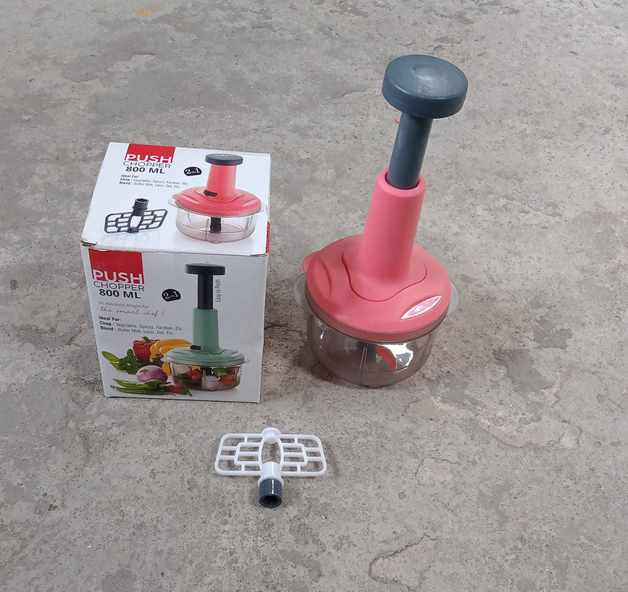 5102 2in1 push chopper 800ml Stainless Steel Blade — DeoDap