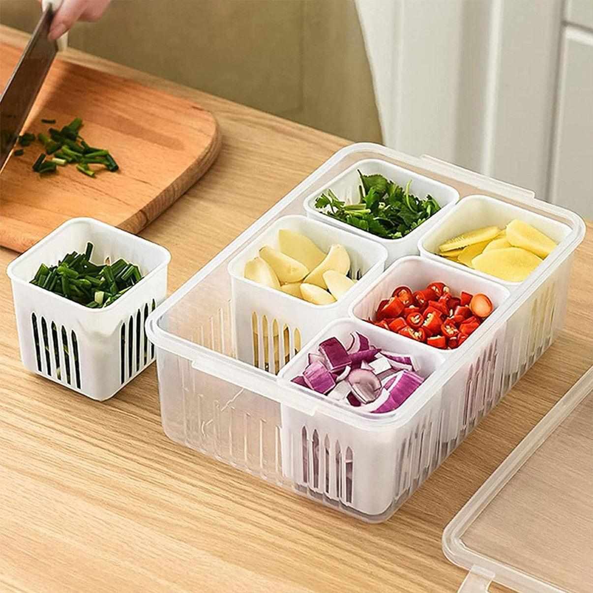 Fridge Storage Boxes Freezer Storage Containers, Container for Kitchen