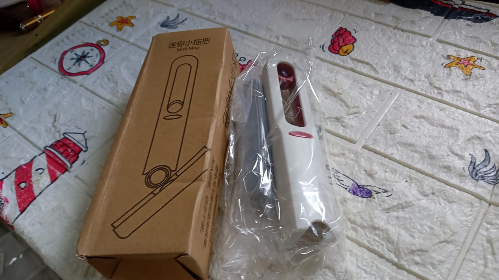 Portable Self-Squeeze Short Mop, Mini Hand Wash-Free Strong Absorbent ...