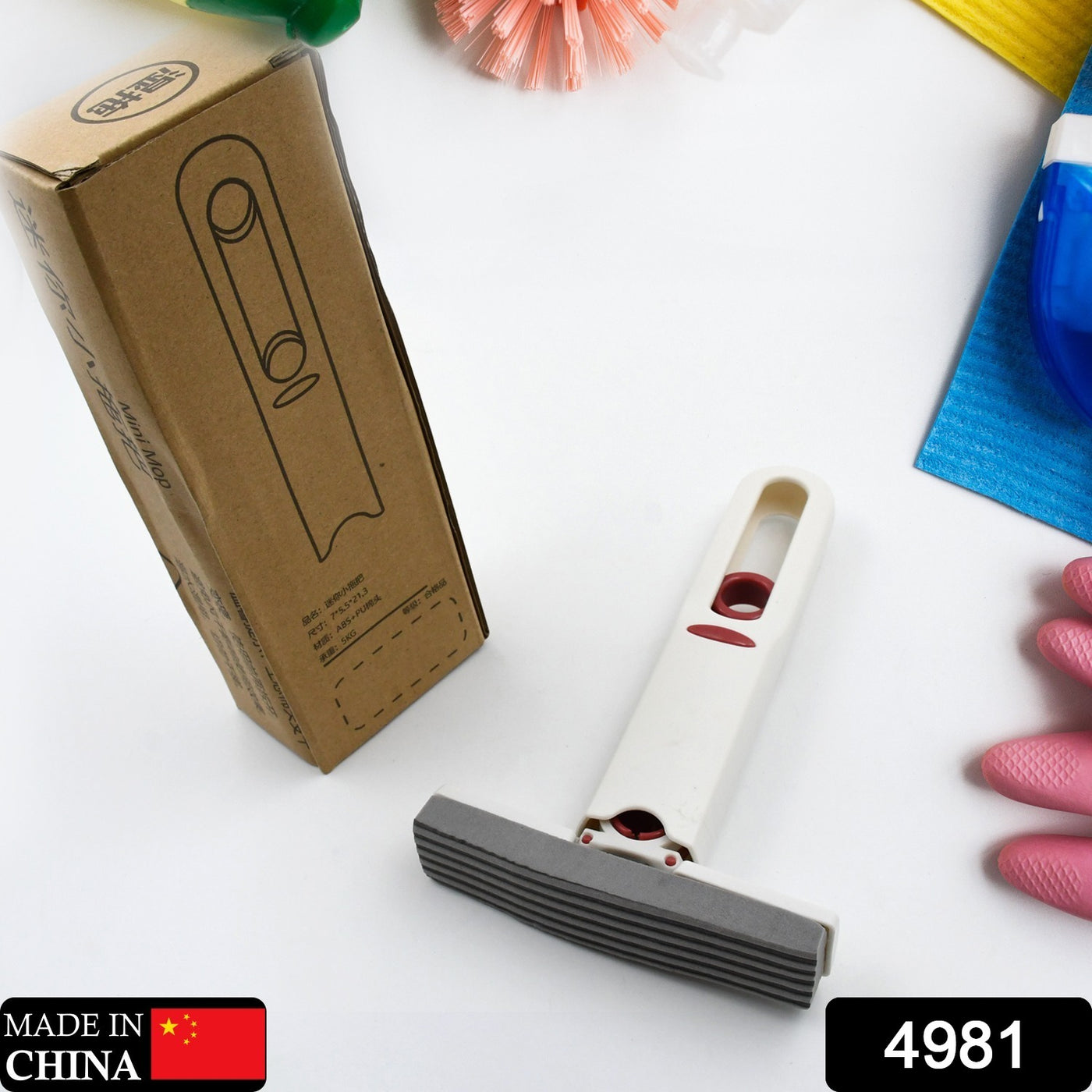 Portable Self-Squeeze Short Mop, Mini Hand Wash-Free Strong Absorbent ...