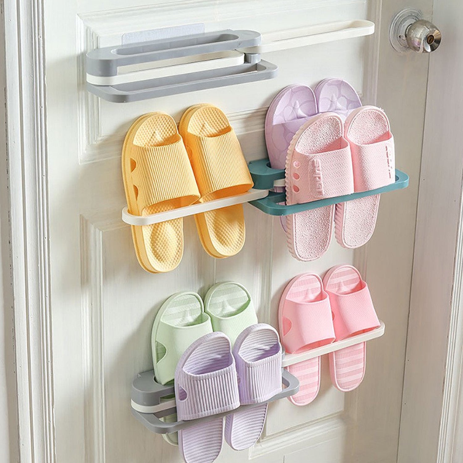 Multifunction Folding Slippers / Shoes Hanger Organizer Rack — DeoDap