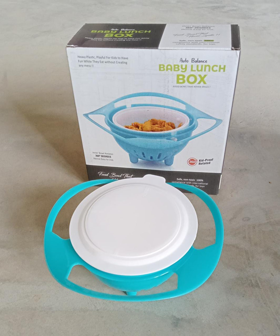 Portable Non Spill Feeding Toddler Gyro Bowl 360 Degree Rotating Dish ...