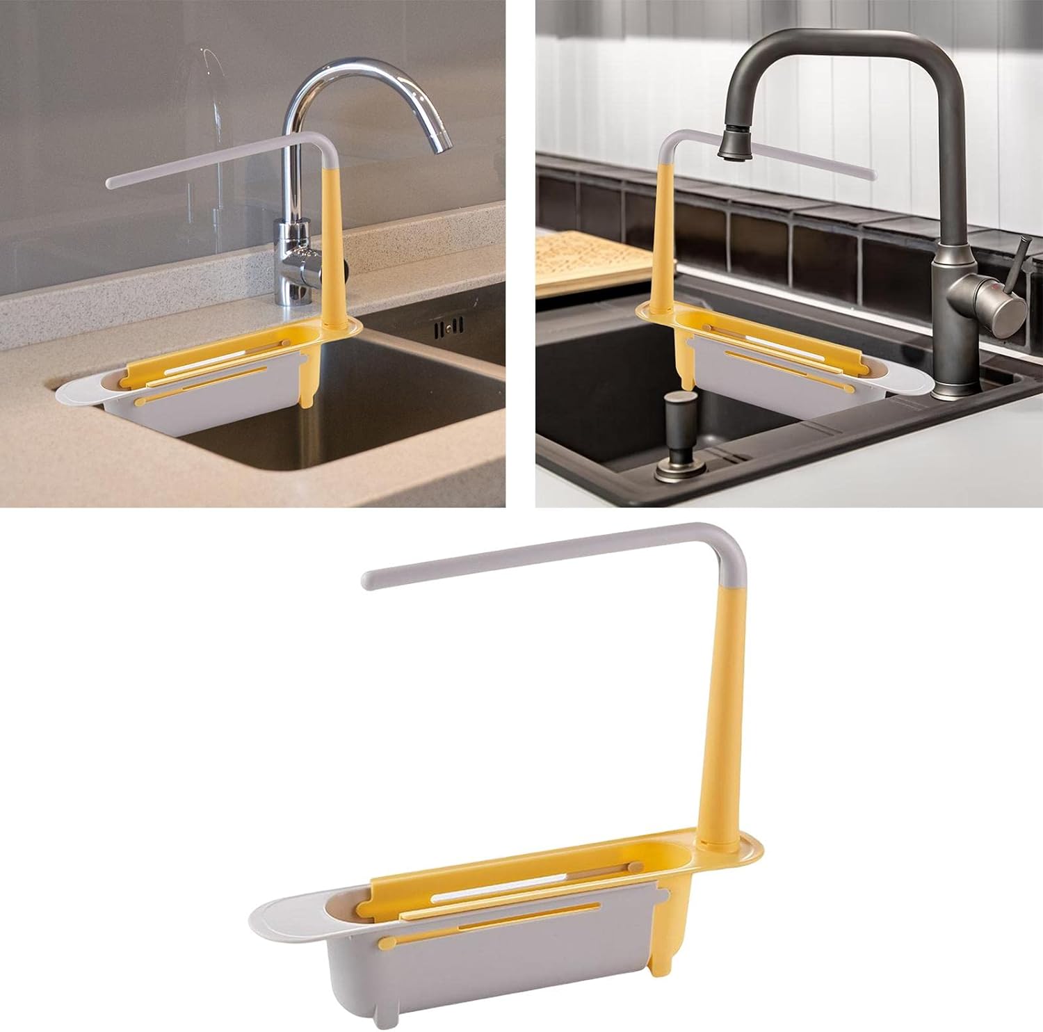 Telescopic Sink Storage Rack Material Kitchen Rag Rack Dishwashing Org ...