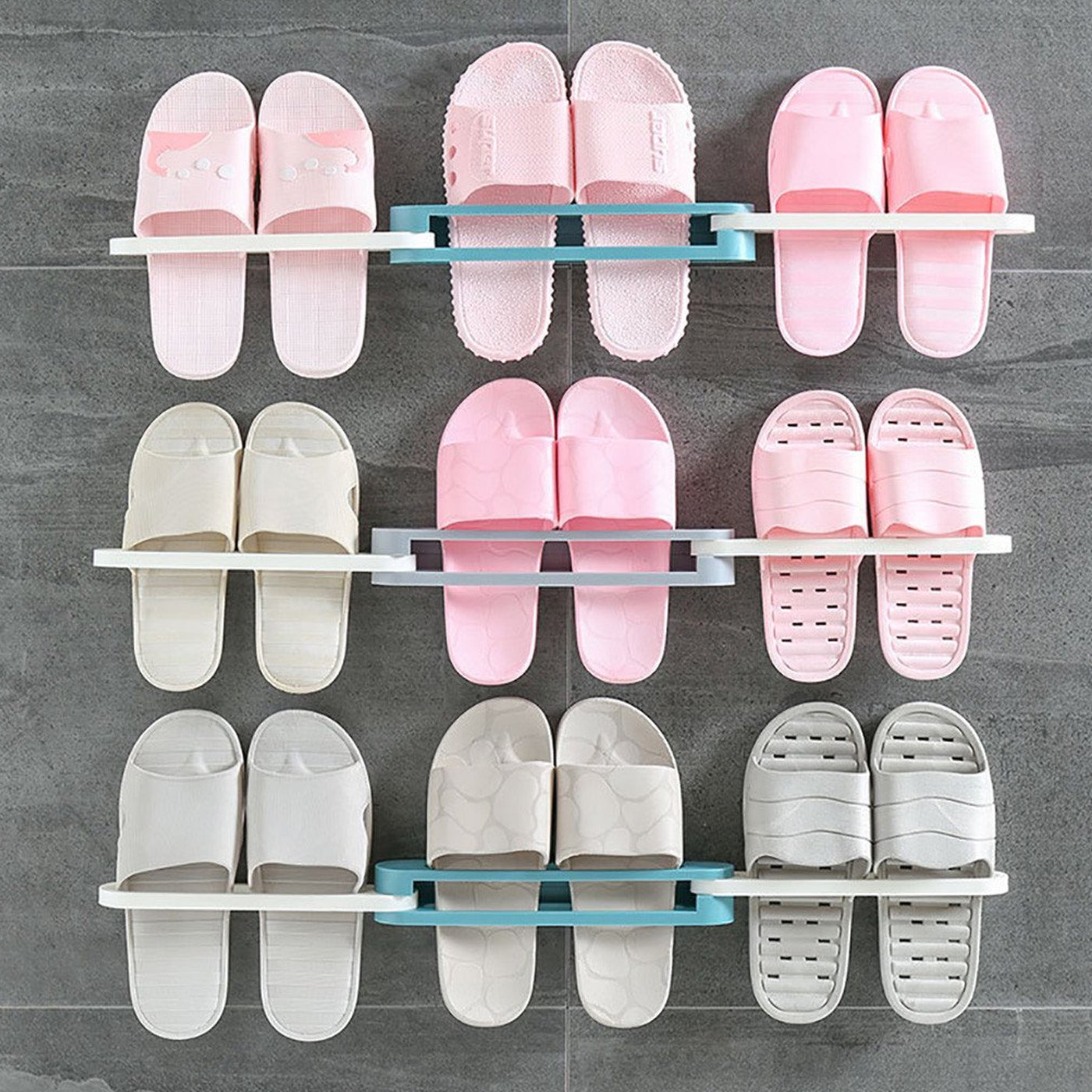 Multifunction Folding Slippers / Shoes Hanger Organizer Rack — DeoDap