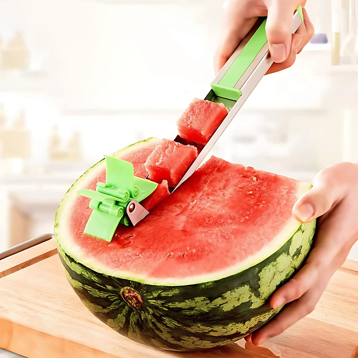 Watermelon Cutter – Stainless Steel Windmill Slicer