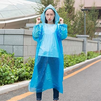 Portable Adult Rain Coat, Raincoat Waterproof Button Cardigan Portable