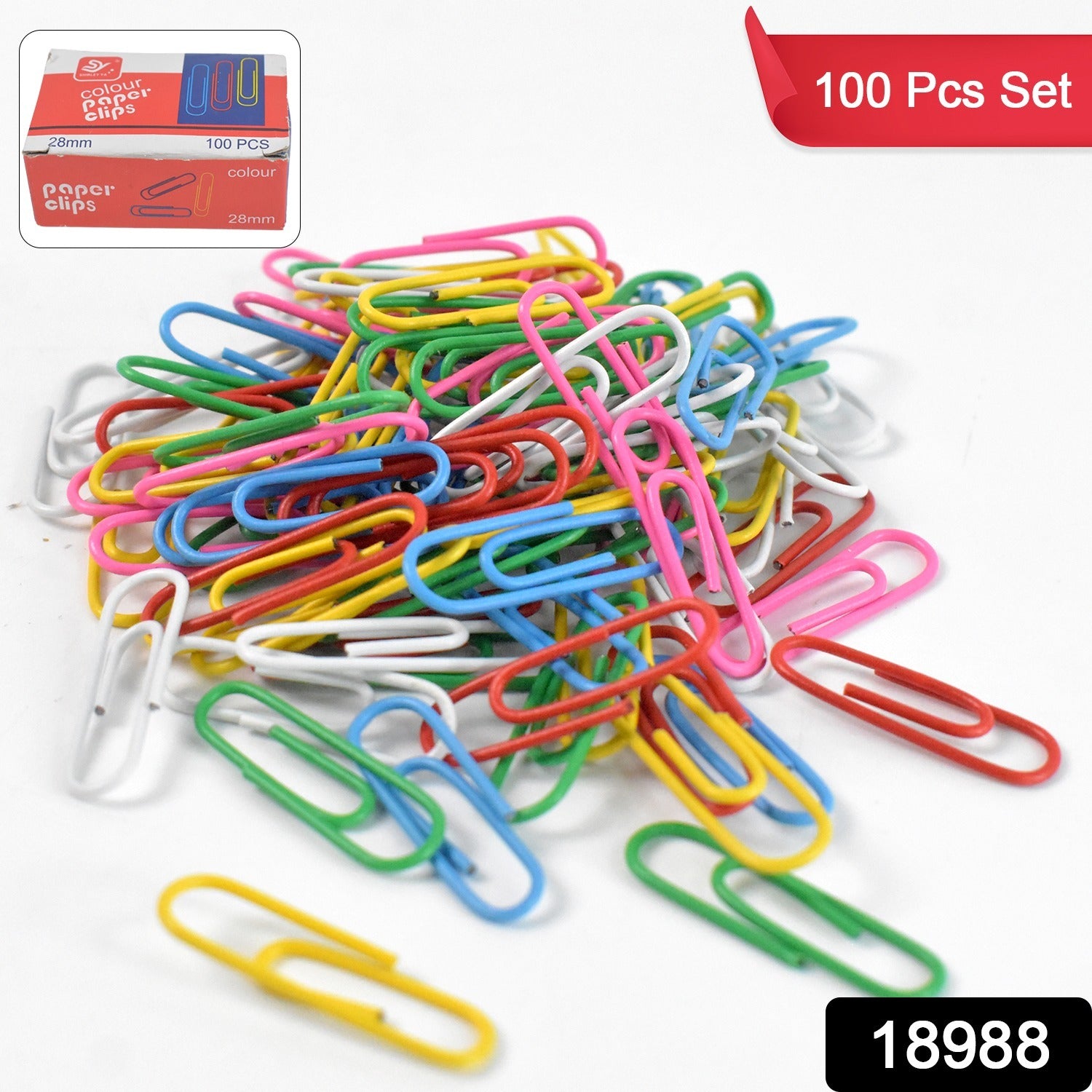 Metal U Shape Paper Pin / Clip 28 mm (100 Pcs Set)