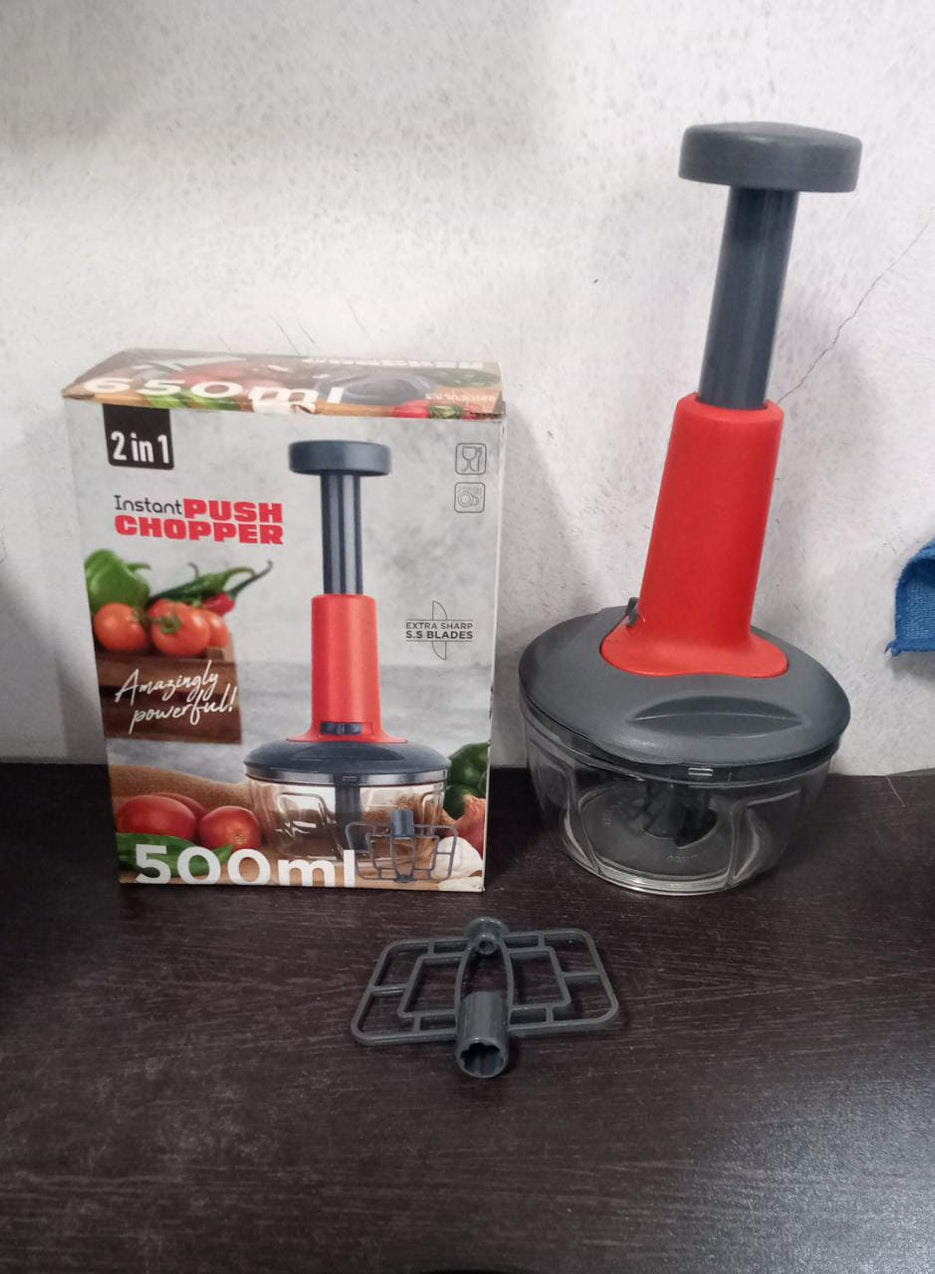 5901 Matte Finish Manual Hand Press Chopper for Kitchen, Mini Handy ...