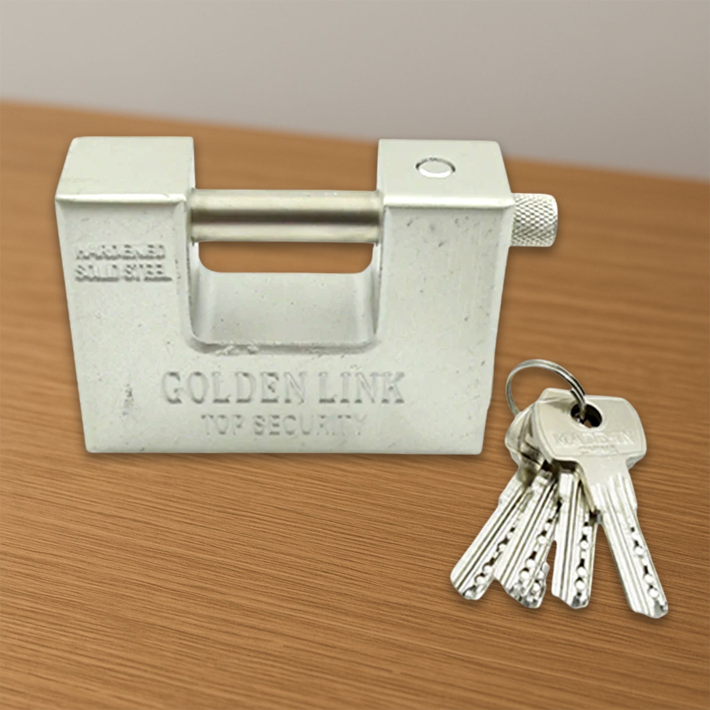 Purchase Stainless Steel Padlock with 5 Keys | DeoDap