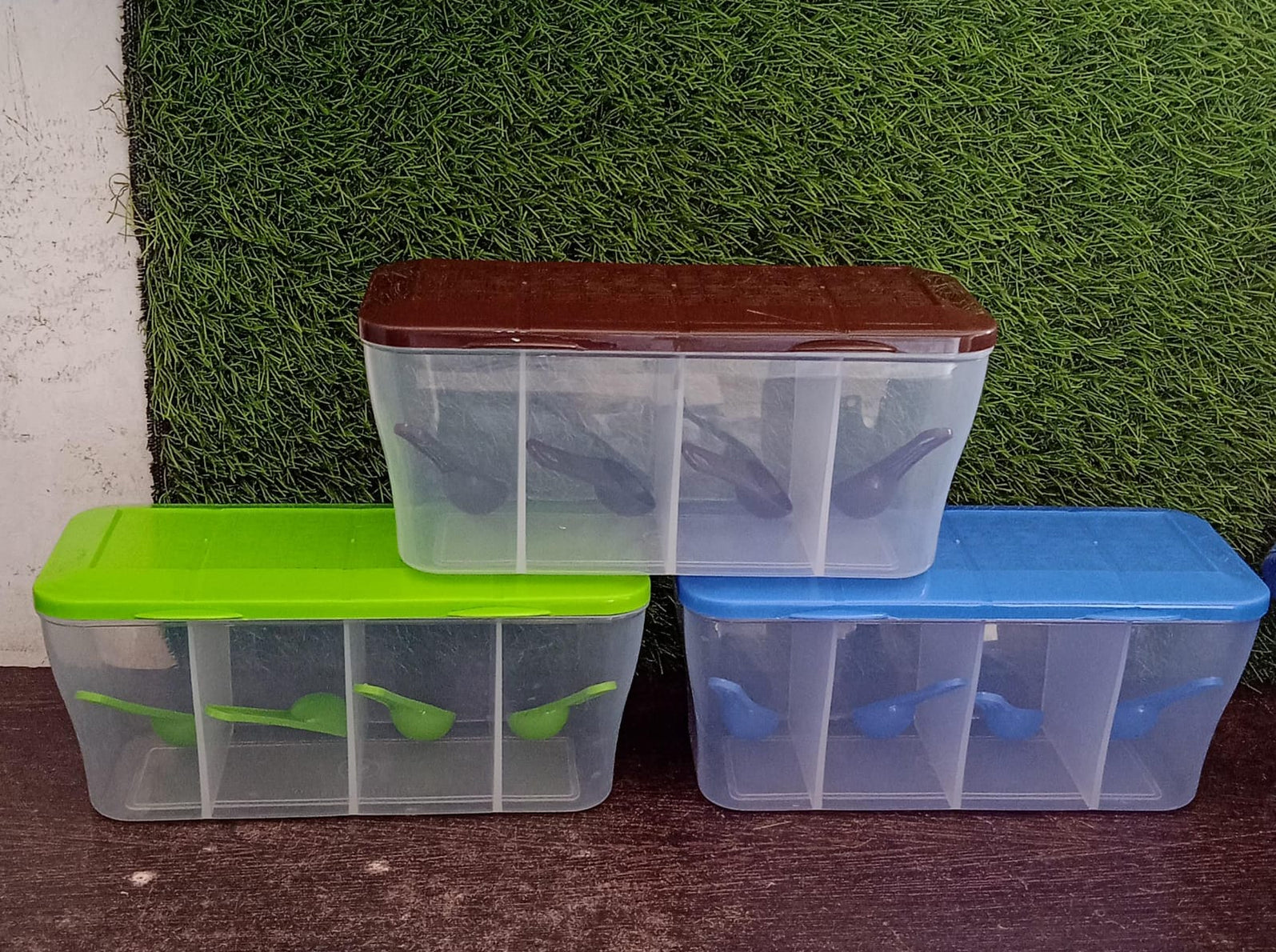 Kitchen Multipurpose Air-tight 4 Sections Storage Containers / Pickle ...